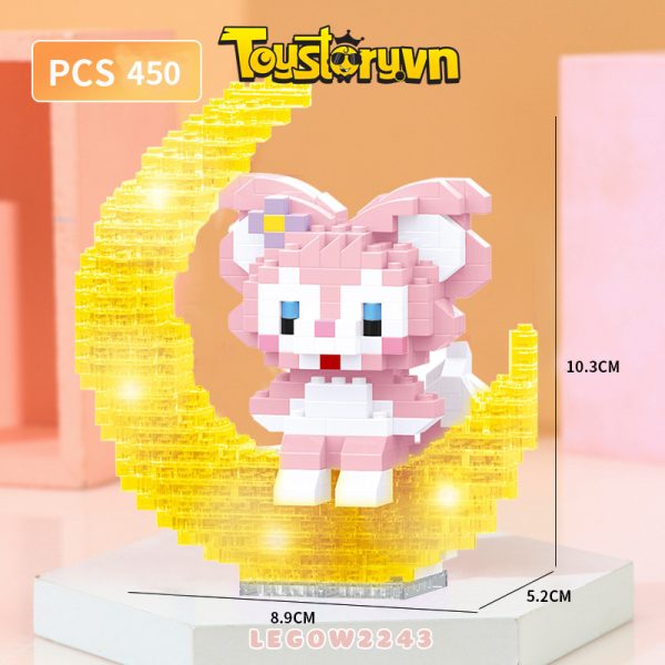 Lego Mini Cáo Lina Bell Mặt Trăng Có Đèn LED phát sáng