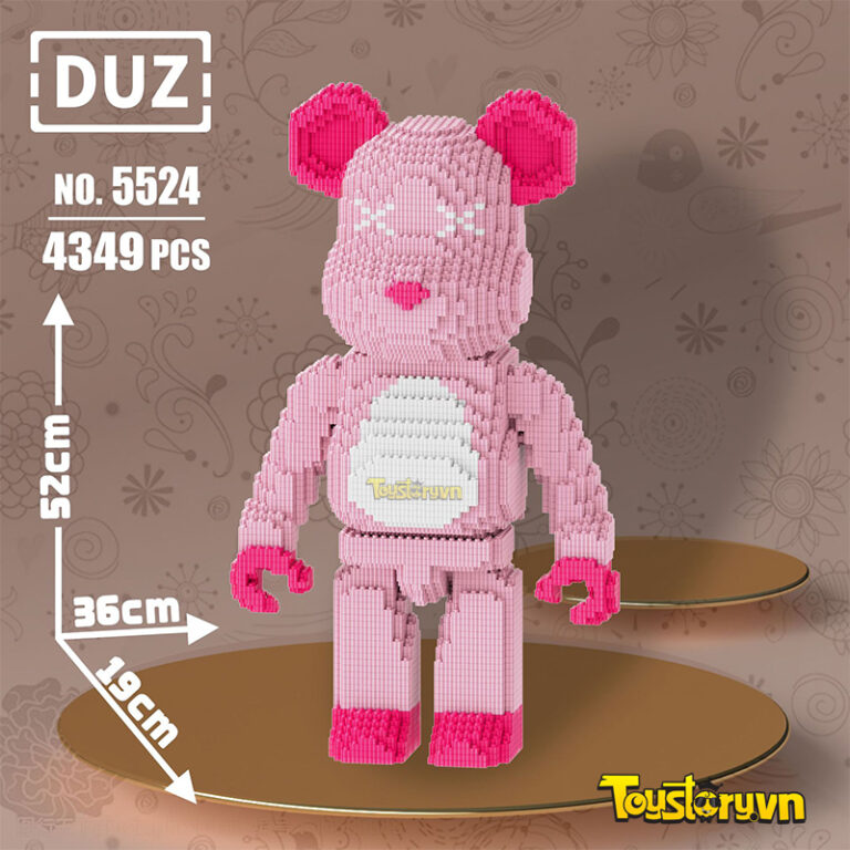 Lego Gấu Bearbrick 52cm Gấu Hồng Size Lớn Full Box