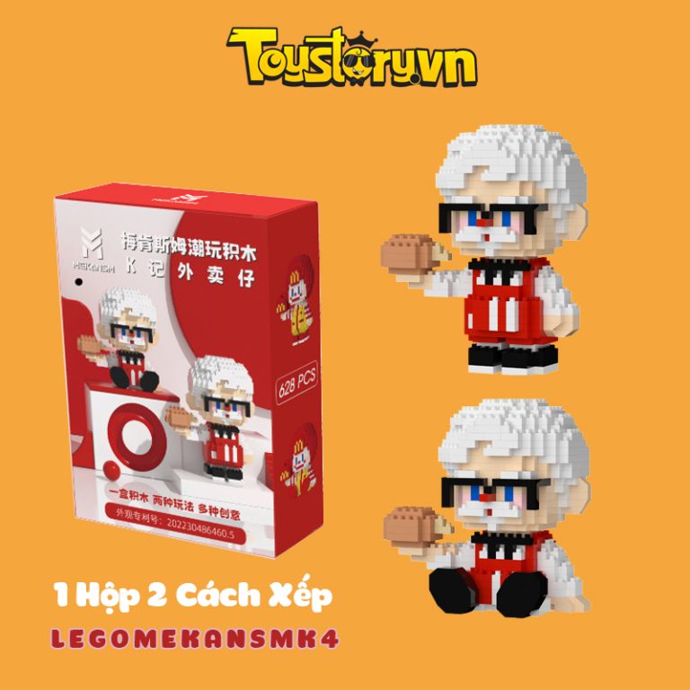 Lego Mini Ông già KFC 2 cách xếp trong 1 Hộp