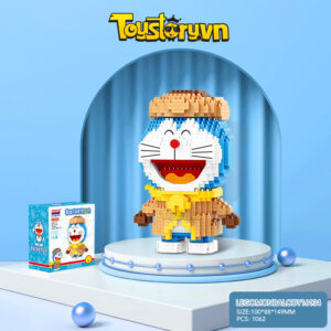 Lego Doraemon 44cm Doraemon mặc áo đỏ đội mũ lông chim LEGODMONHAI8857